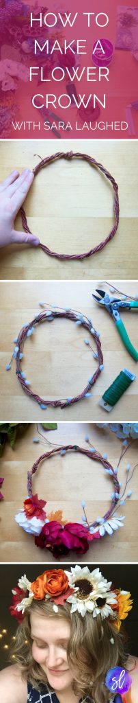 Flower Crown DIY: How to Make a Flower Crown - Sara Laughed