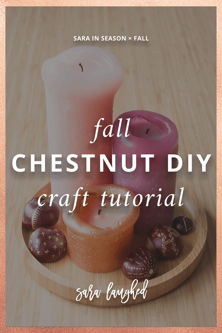 Doodled Chestnut Craft: How to Make DIY Fall Decor for Less • Sara Laughed